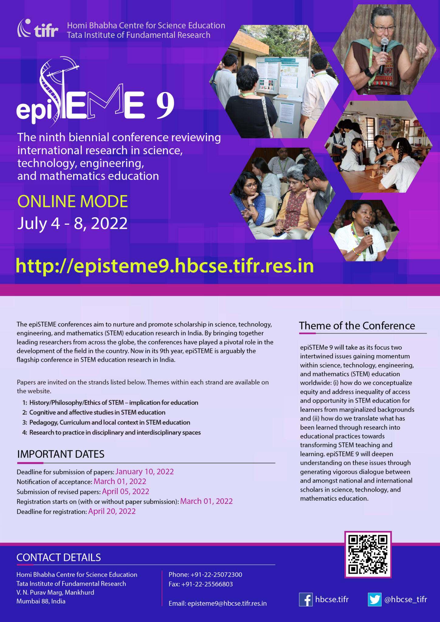 epiSTEMe 9 Conference – HBCSE – Ninth International Conference to ...